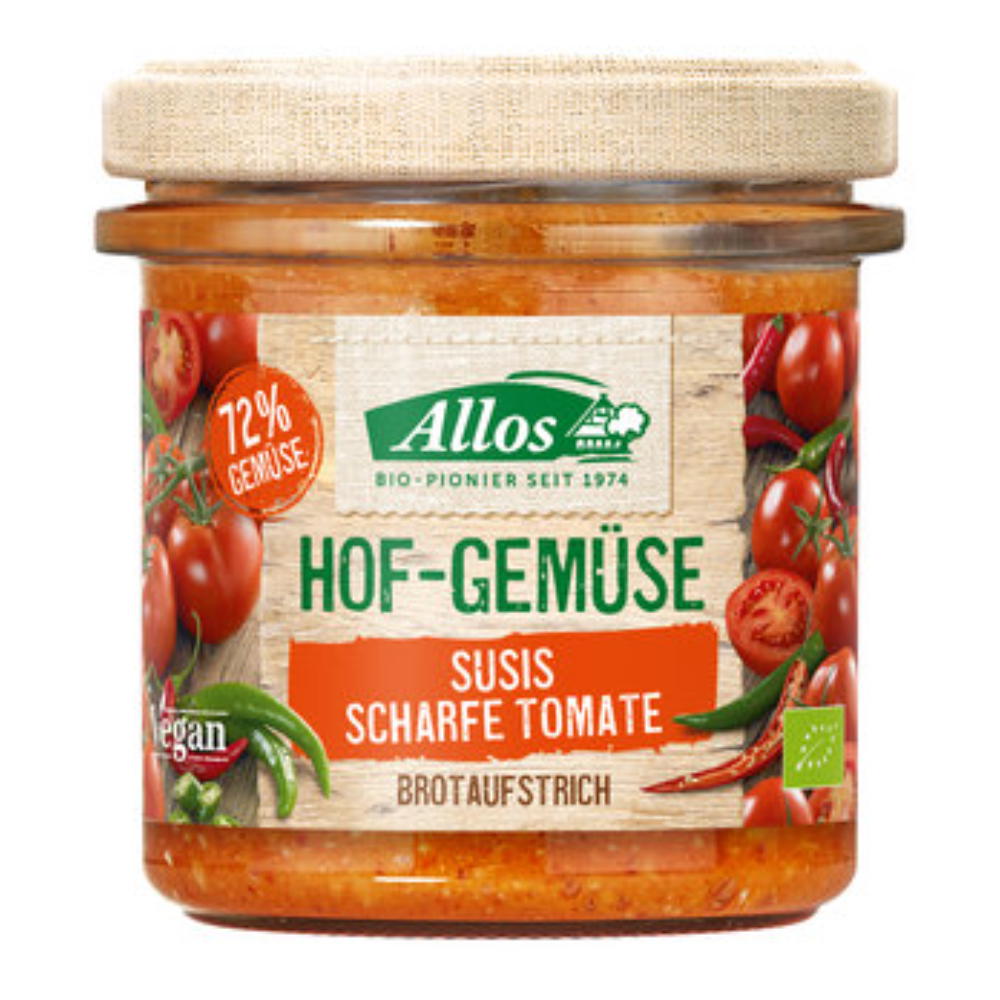 Bio Brotaufstrich Hof-Gemüse Susis Scharfe Tomate