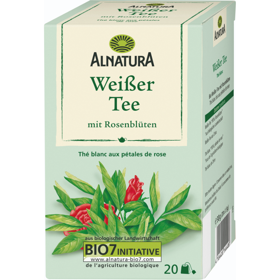 Bio Weißer Tee Rosenblüte, Beutel