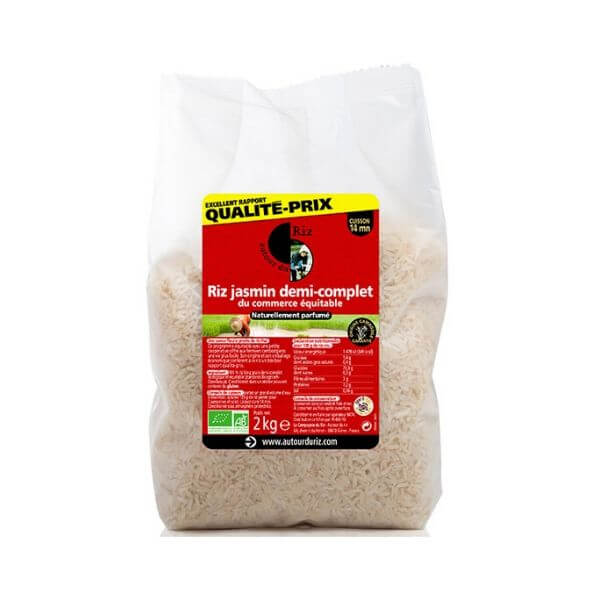 Riz Jasmin Demi-Complet Bio - La Fourche