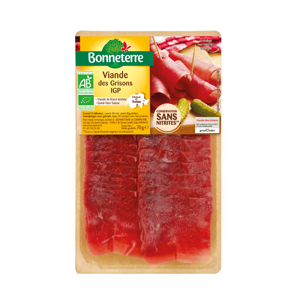 Viande des Grisons IGP Sans Nitrites Bio Bonneterre