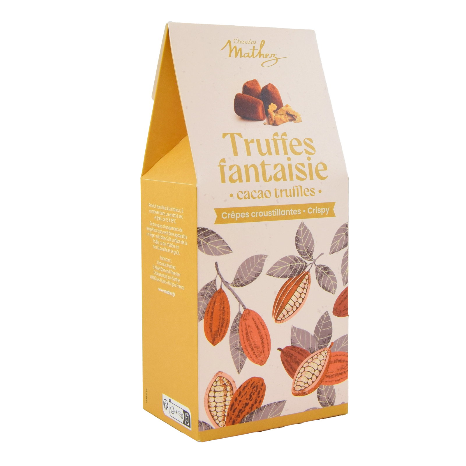 Truffes aux Brisures de Crêpes Dentelle Bio - Chocolat Mathez