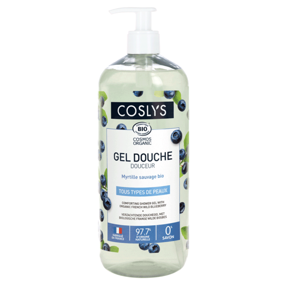 Gel Douche Douceur Myrtille Sauvage Certifié Cosmos Organic Coslys