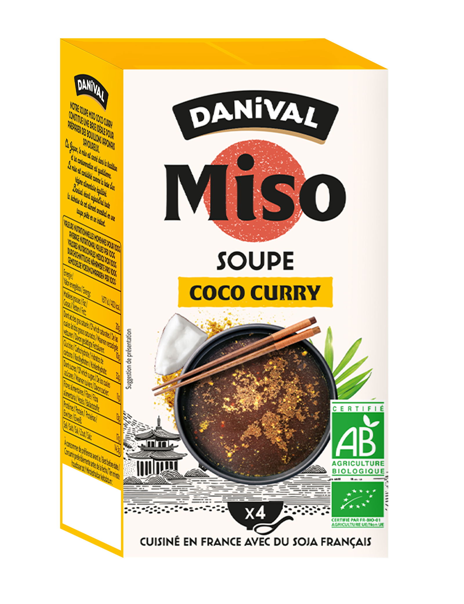 Soupe Miso Coco Curry Bio Danival