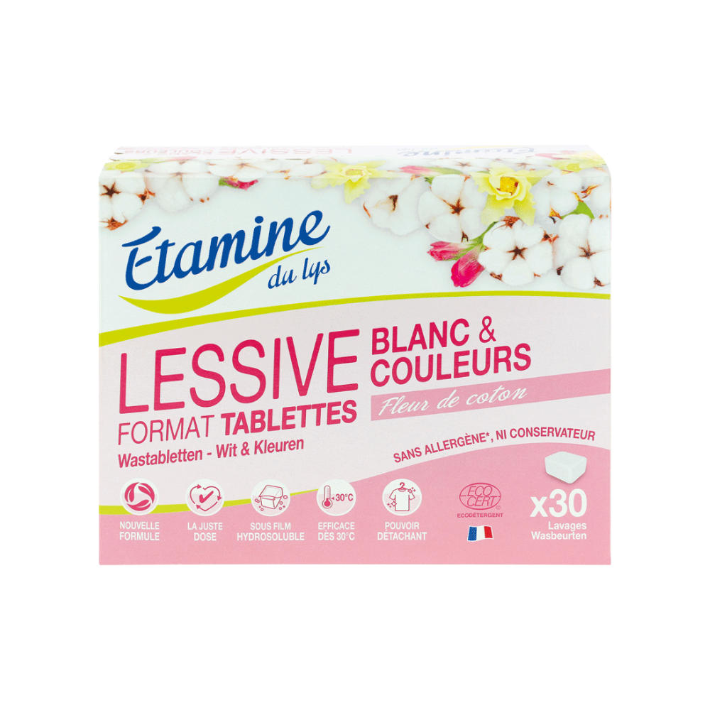 Lessive en Tablettes - Fleur de Coton Etamine Du Lys