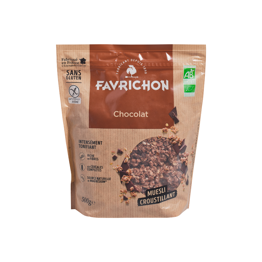 Müesli Croustillant Chocolat Bio Favrichon 500g