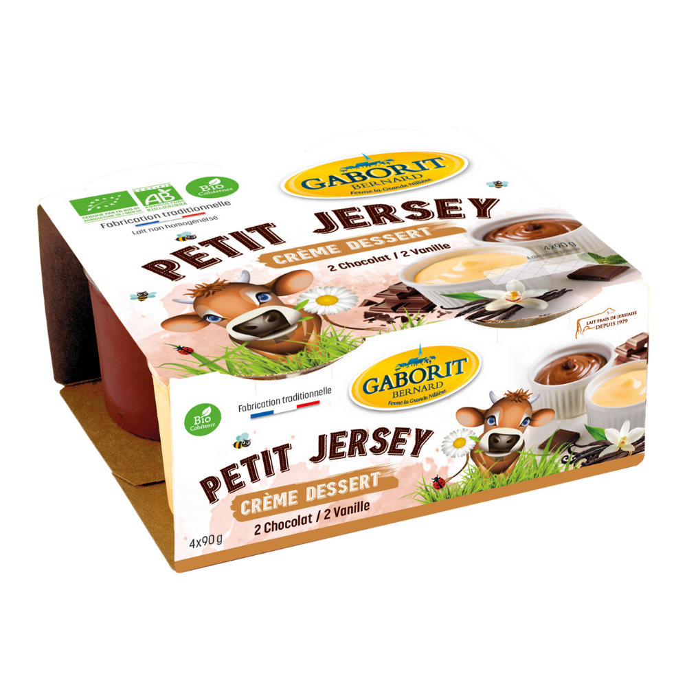 Crème Dessert au Chocolat et à la Vanille Bio x4 Gaborit