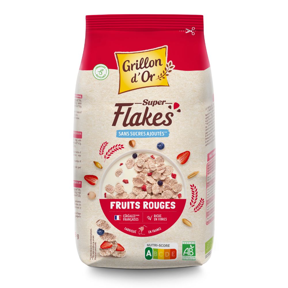 Super Flakes Fruits Rouges Bio - 375g - Grillon d'Or
