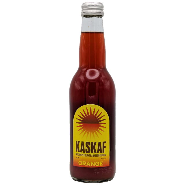 Boisson pétillante à base de pulpe de cerise de café et orange bio Kaskaf