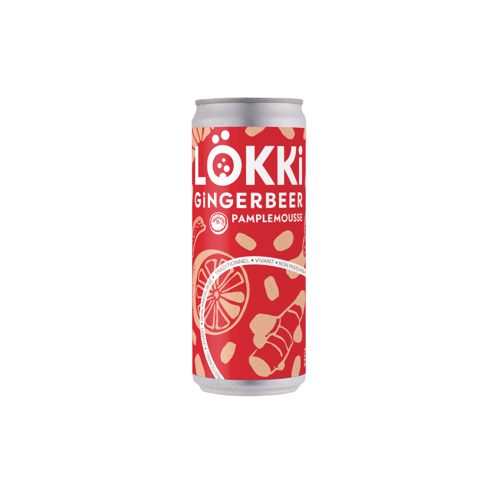 Canette Ginger Beer Pamplemousse Bio Lokki