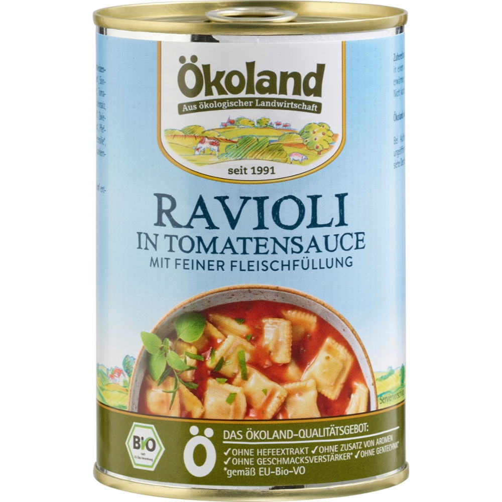 Bio Ravioli in Tomatensauce