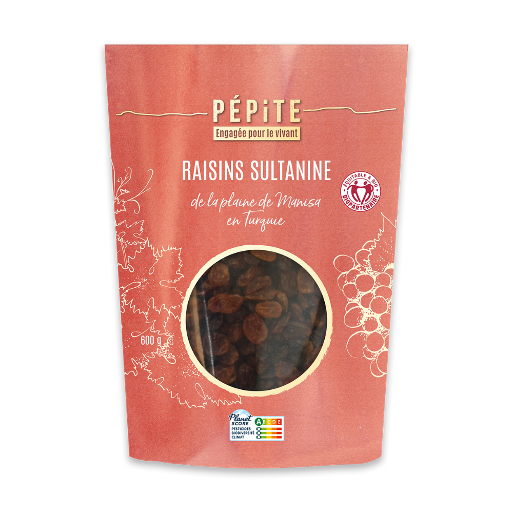 Raisins De Turquie Sultanine Bio et équitables Pépite 600g