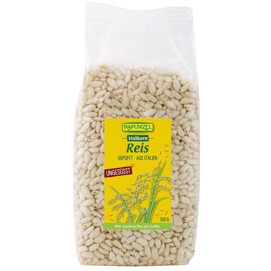 Bio Vollkorn Reis gepufft